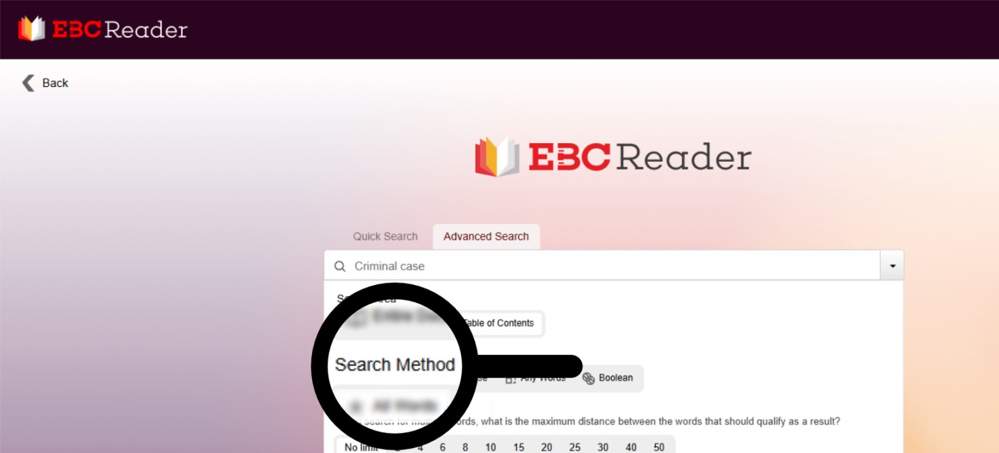 Mastering the EBC Reader: Explaining the types of search method
